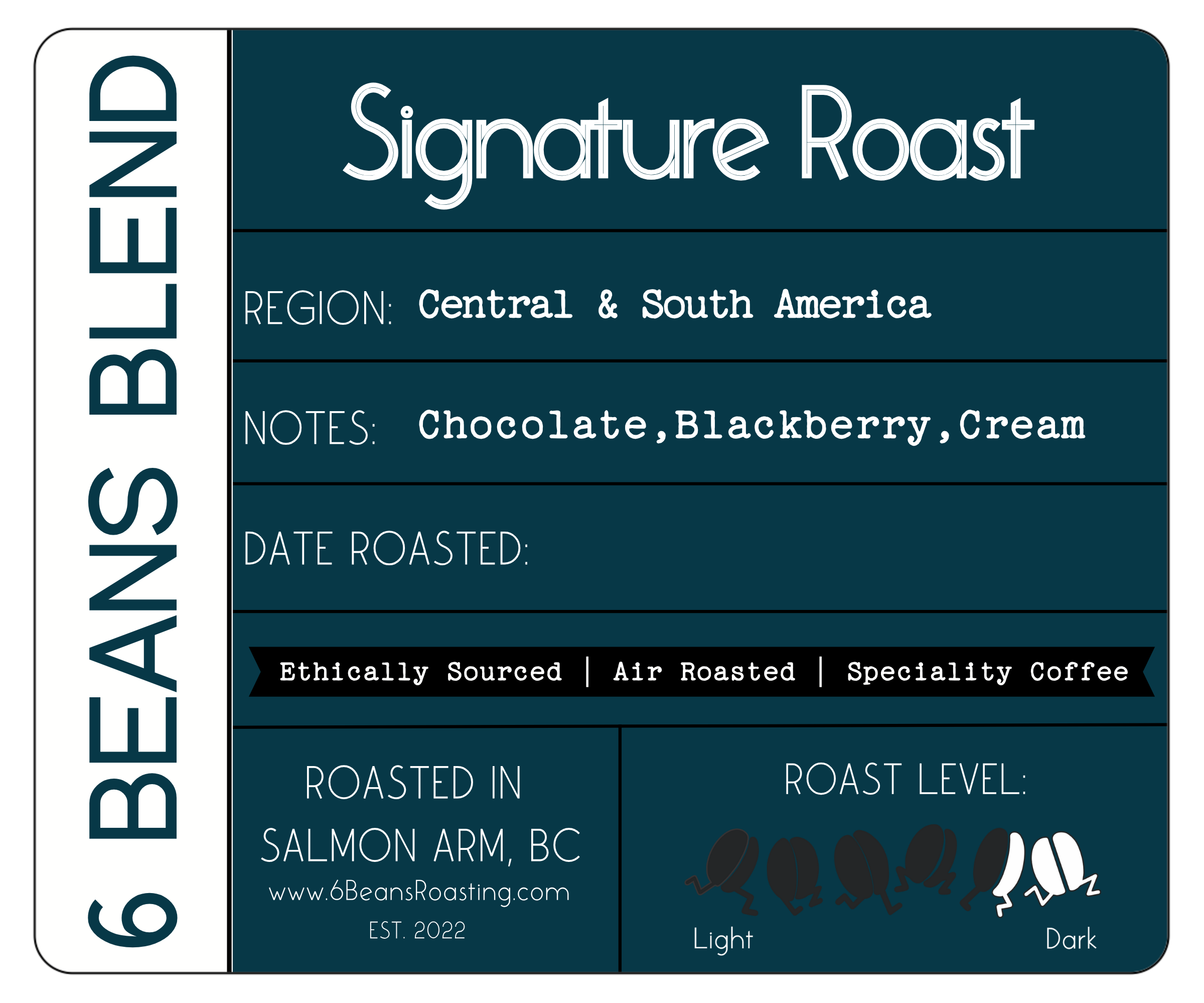 Carefully Dark Roasted Coffee – 6 Beans Roasting